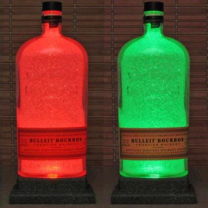 Bulleit Bourbon Kentucky Whiskey Led Remote Color Changing Liquor ...