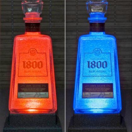 1800 Tequila Color Changing Remote Controlled Liquor Bottle Lamp Bar ...