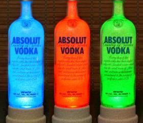 Absolut Vodka Color Changing Led Remote Controlled Bottle Lamp Bar ...