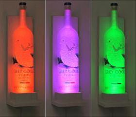 Grey Goose Wall Mount Vodka Color Changing Led Remote Control Lamp Bar ...