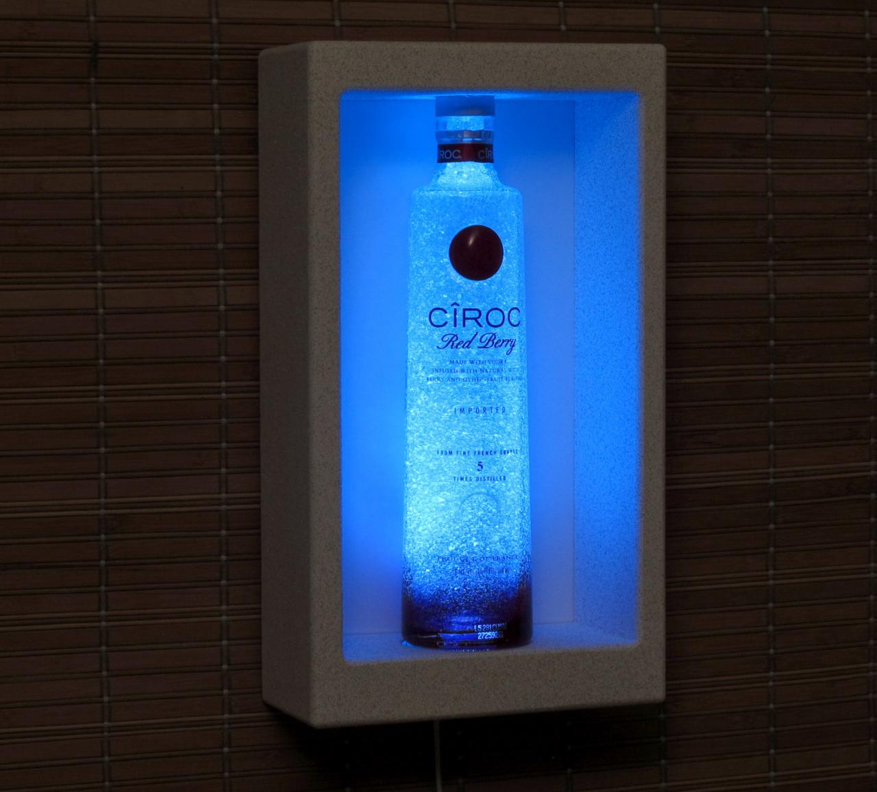Ciroc Red Berry Vodka Shadowbox Wall Mount Or Tabletop Color Changing ...