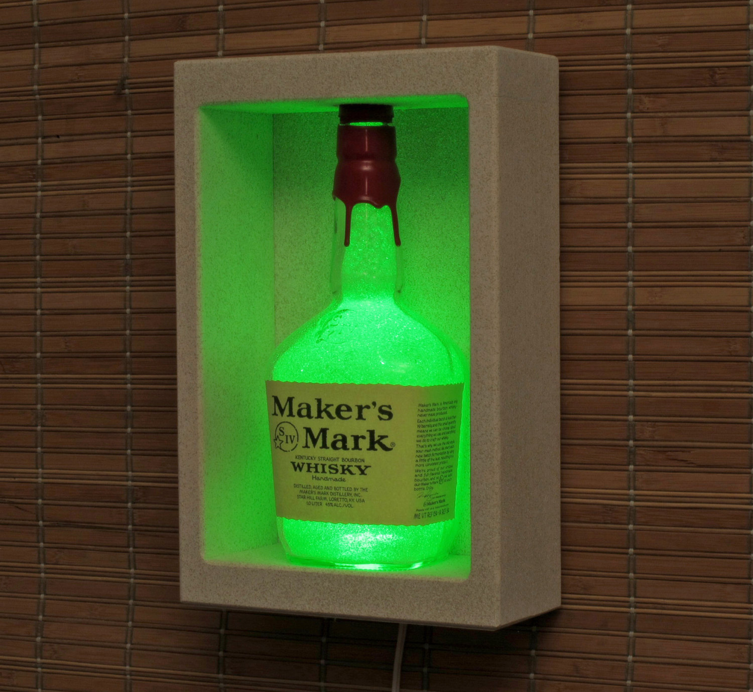 Makers Mark Color Changing Led Sconce Lighted Bottle Remote Controlled ...