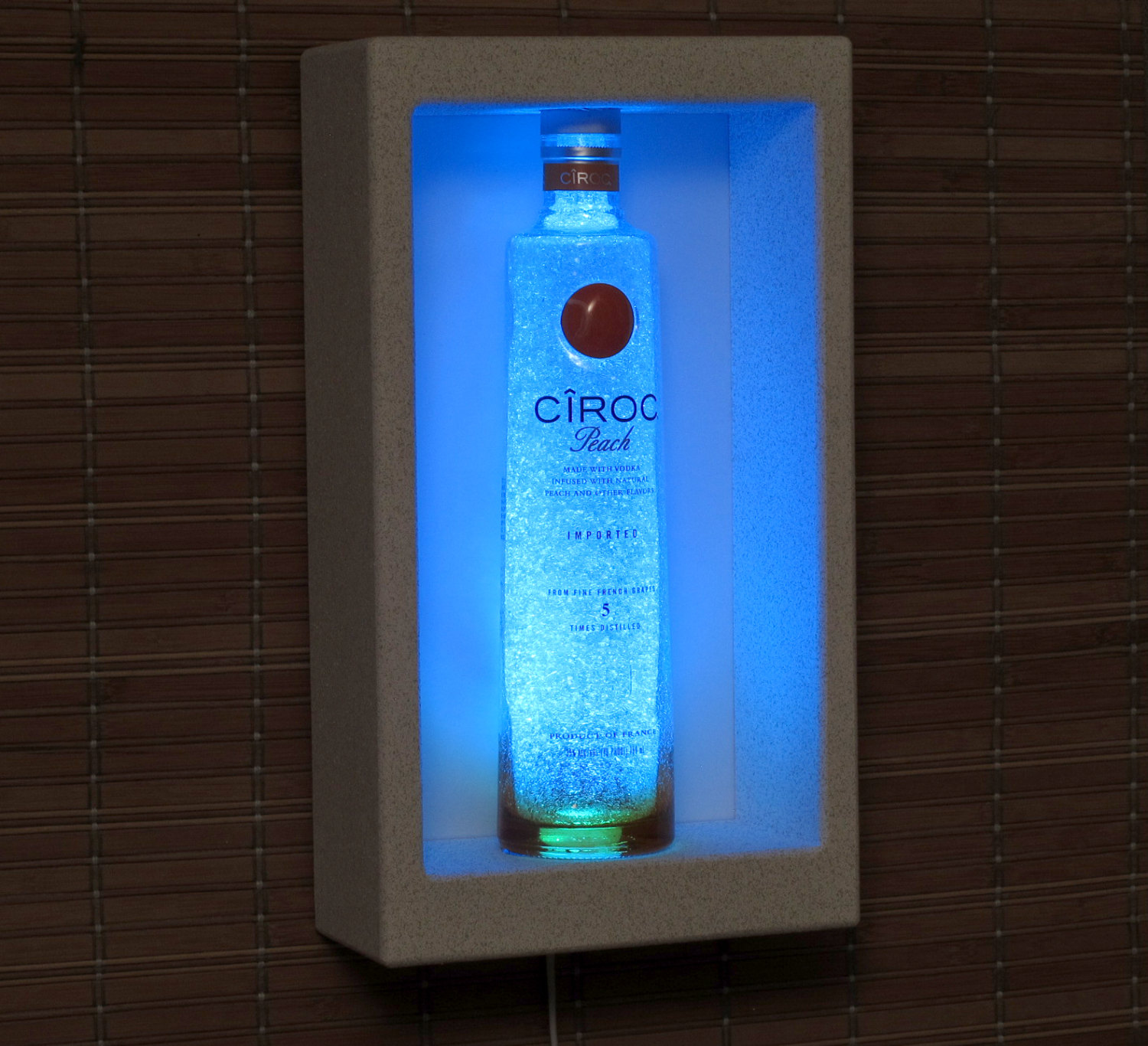 Ciroc Peach Vodka Shadowbox Wall Mount Or Tabletop Color Changing ...