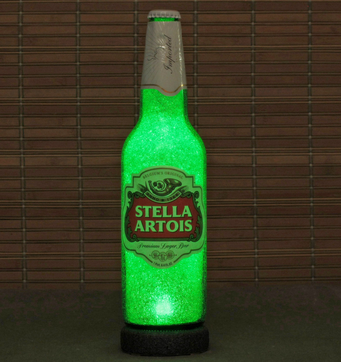 Stella Artois Led Beer Bottle Lamp Big 24oz Bar Light Man Cave Belgium ...