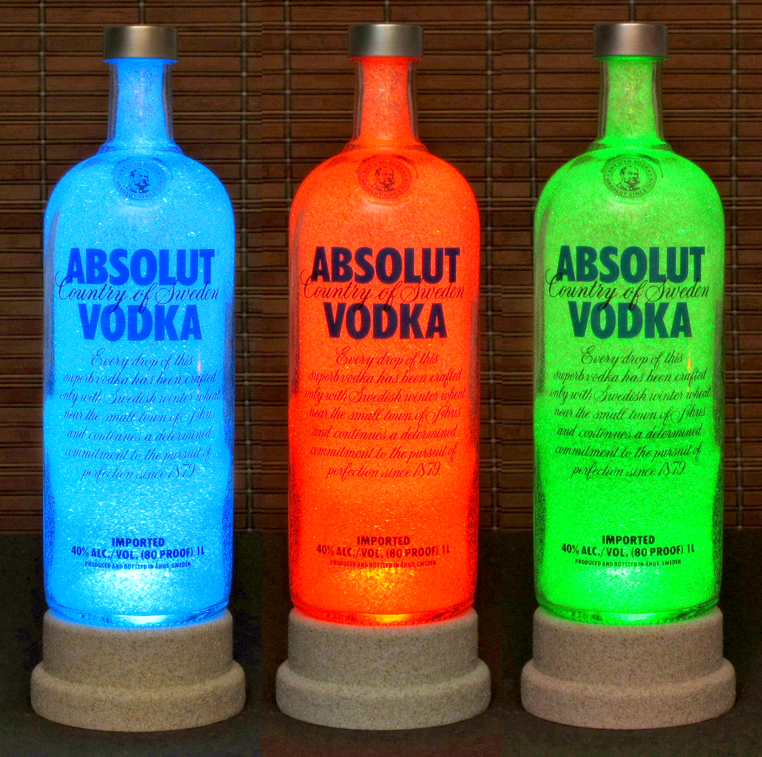 Absolut Vodka Color Changing Led Remote Controlled Bottle Lamp Bar ...